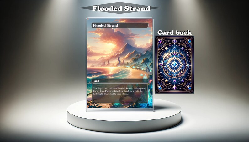 Flooded Strand MTG Proxy Custom Card, Full Art EDH - Etsy