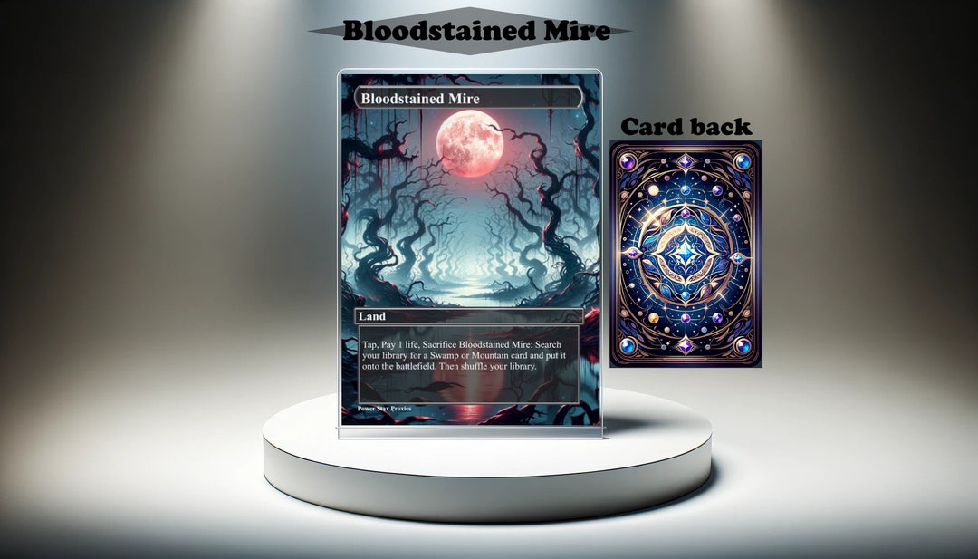 Bloodstained Mire MTG Proxy Custom Card, Full Art EDH - Etsy