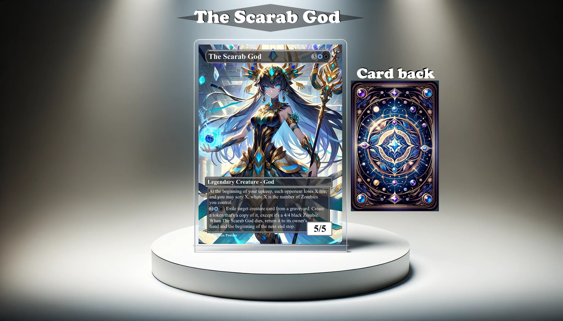 The Scarab God MTG Proxy Custom Card, Full Art EDH - Etsy