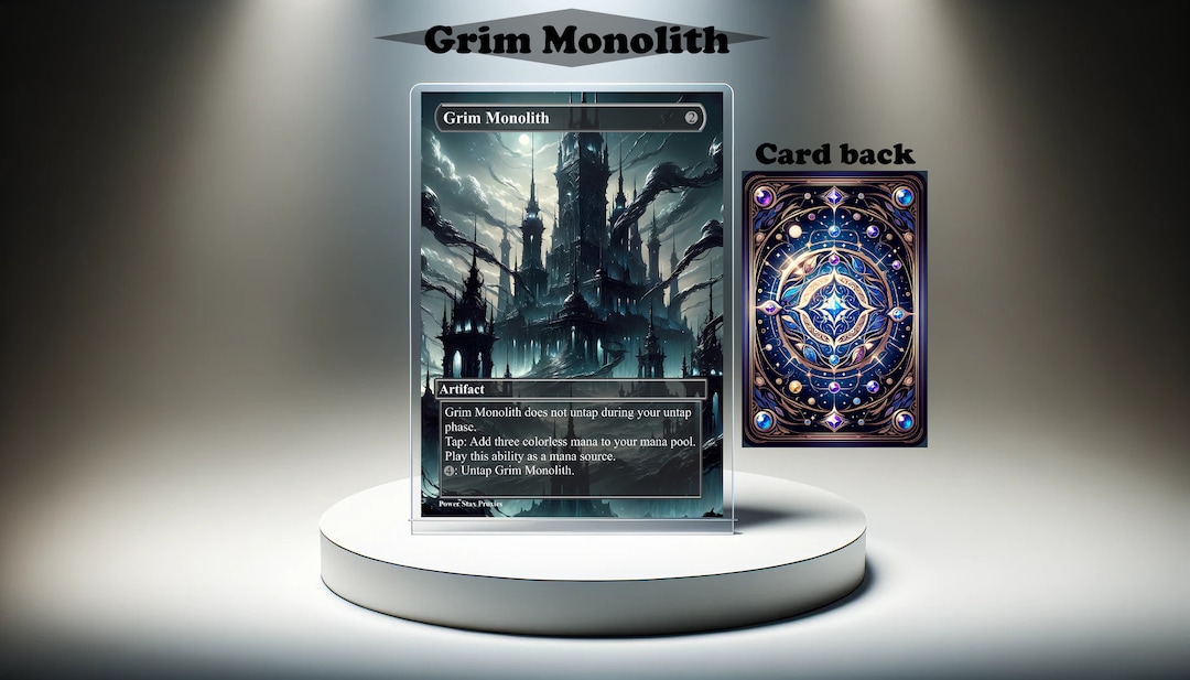 Grim Monolith V.2 MTG Proxy Custom Card, Full Art EDH - Etsy