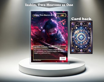 Isshin,two Heavens as One Full Art Mtg Proxy Custom Card Holographic - Etsy