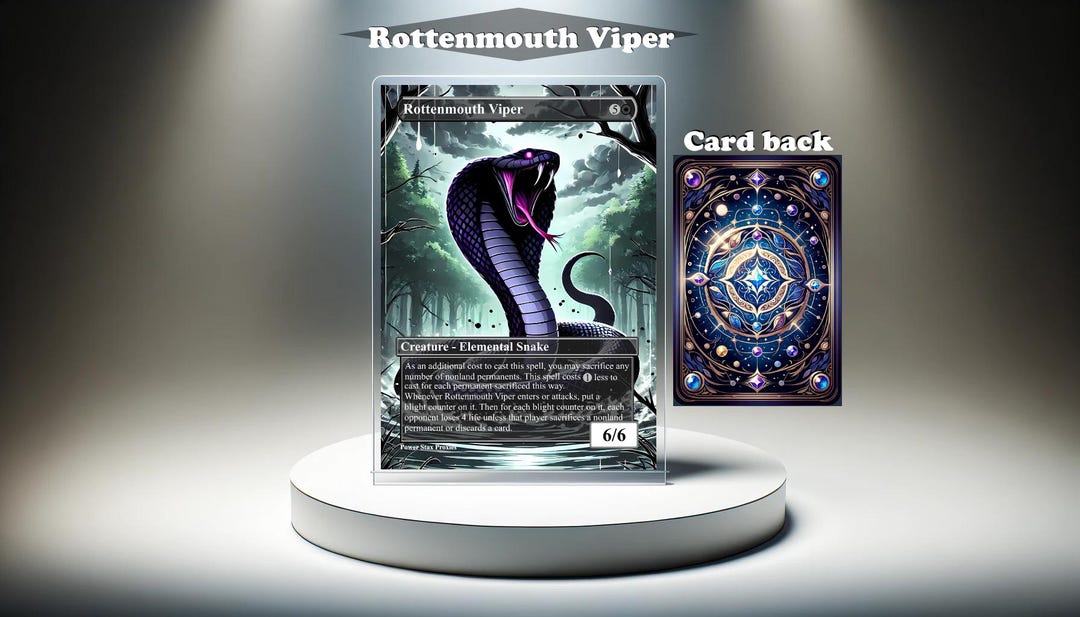 Rottenmouth Viper - MTG Proxy Custom Card, Full Art EDH - Etsy