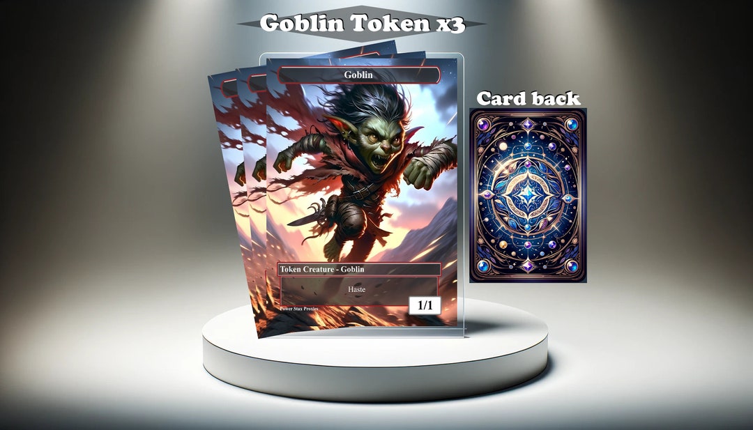 3x Goblin Haste Token - MTG Proxy Custom Card, Full Art EDH - Etsy