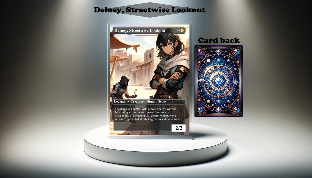 Delney, Streetwise Lookout MTG Proxy Custom Card, Full Art EDH - Etsy