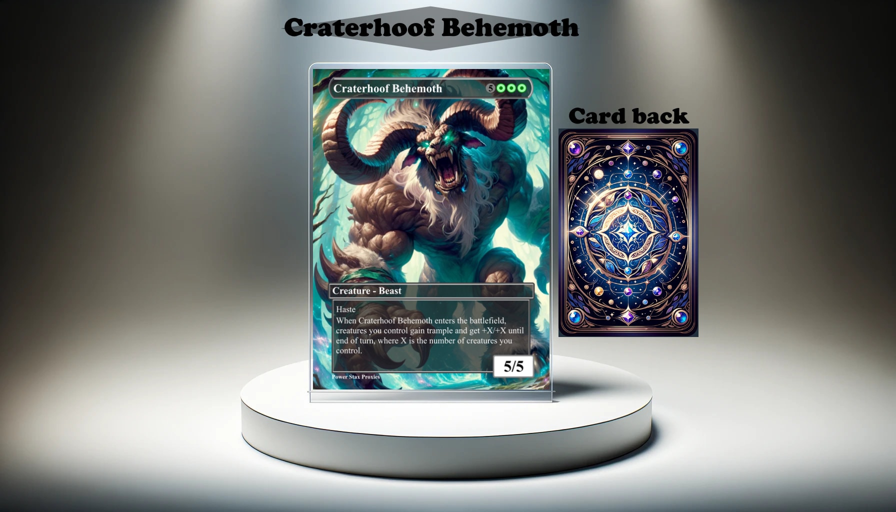 Craterhoof Behemoth MTG Proxy Custom Card, Full Art EDH - Etsy
