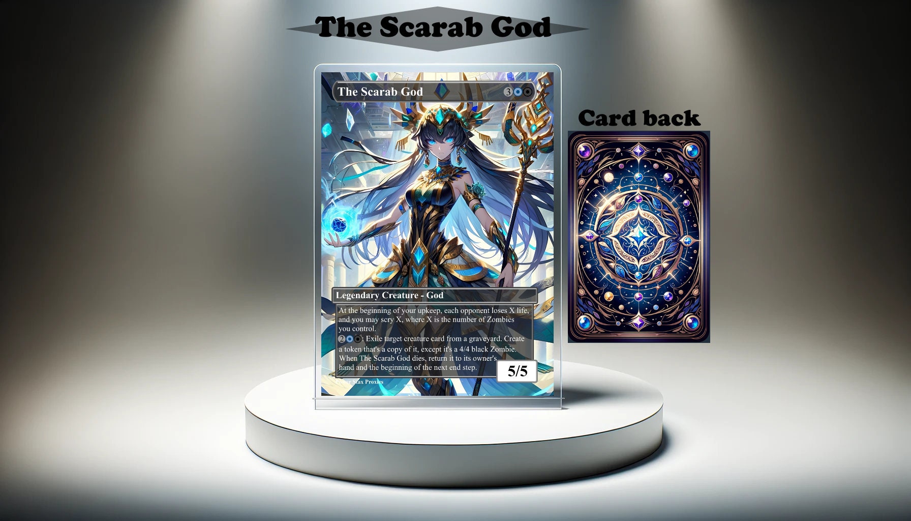 The Scarab God MTG Proxy Custom Card, Full Art EDH - Etsy