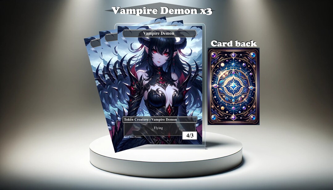 3x Vampire Demon Token - MTG Proxy Custom Card, Full Art EDH - Etsy