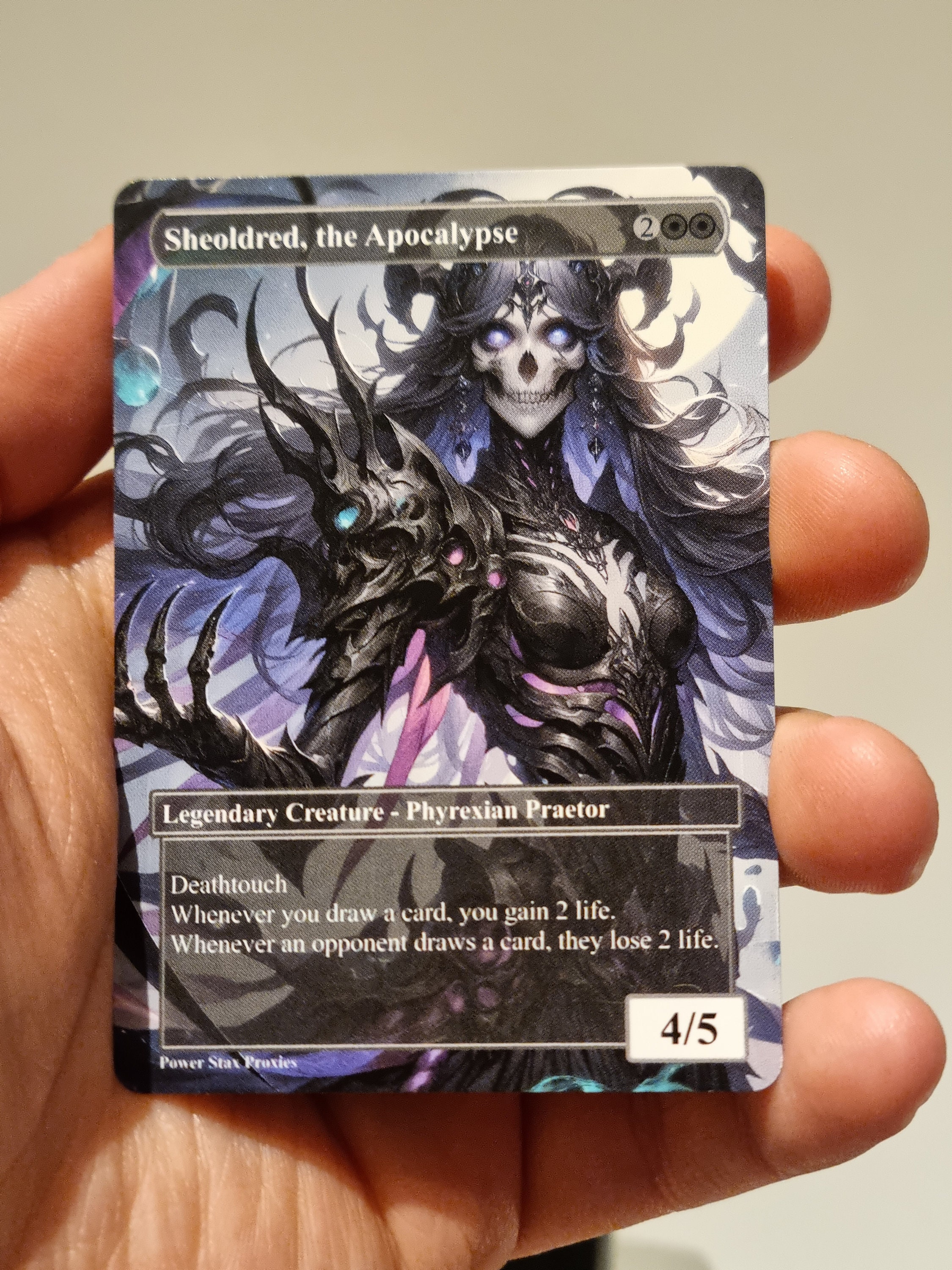 Sheoldred, the Apocalypse skeleton Version MTG Proxy Custom Card, Full ...