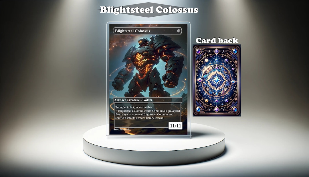 Blightsteel Colossus - MTG Proxy Custom Card, Full Art EDH - Etsy