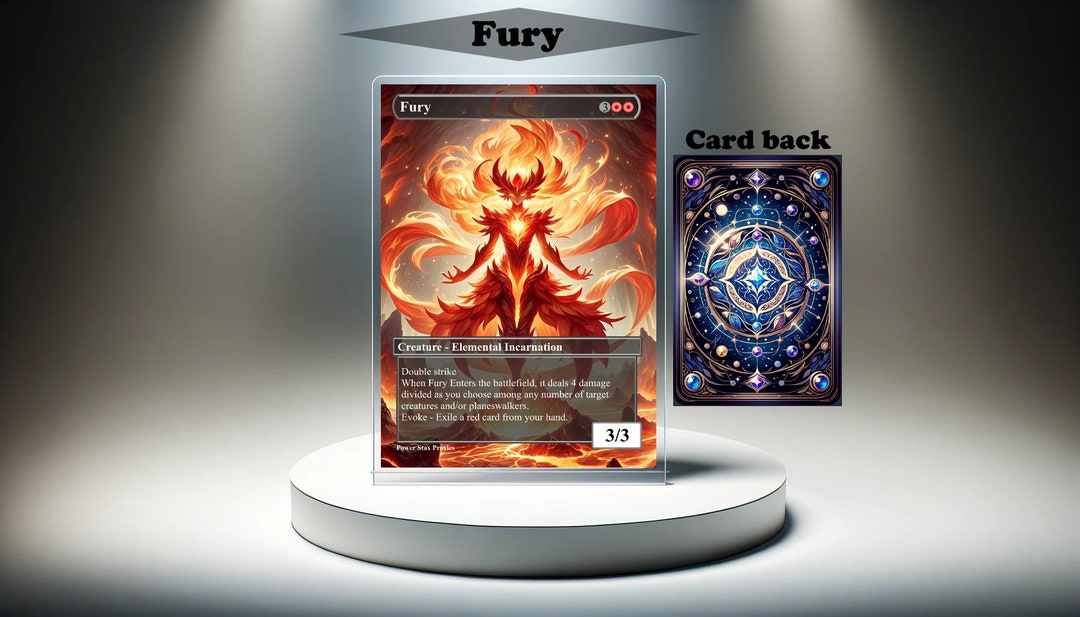 Fury - MTG Proxy Custom Card, Full Art EDH - Etsy