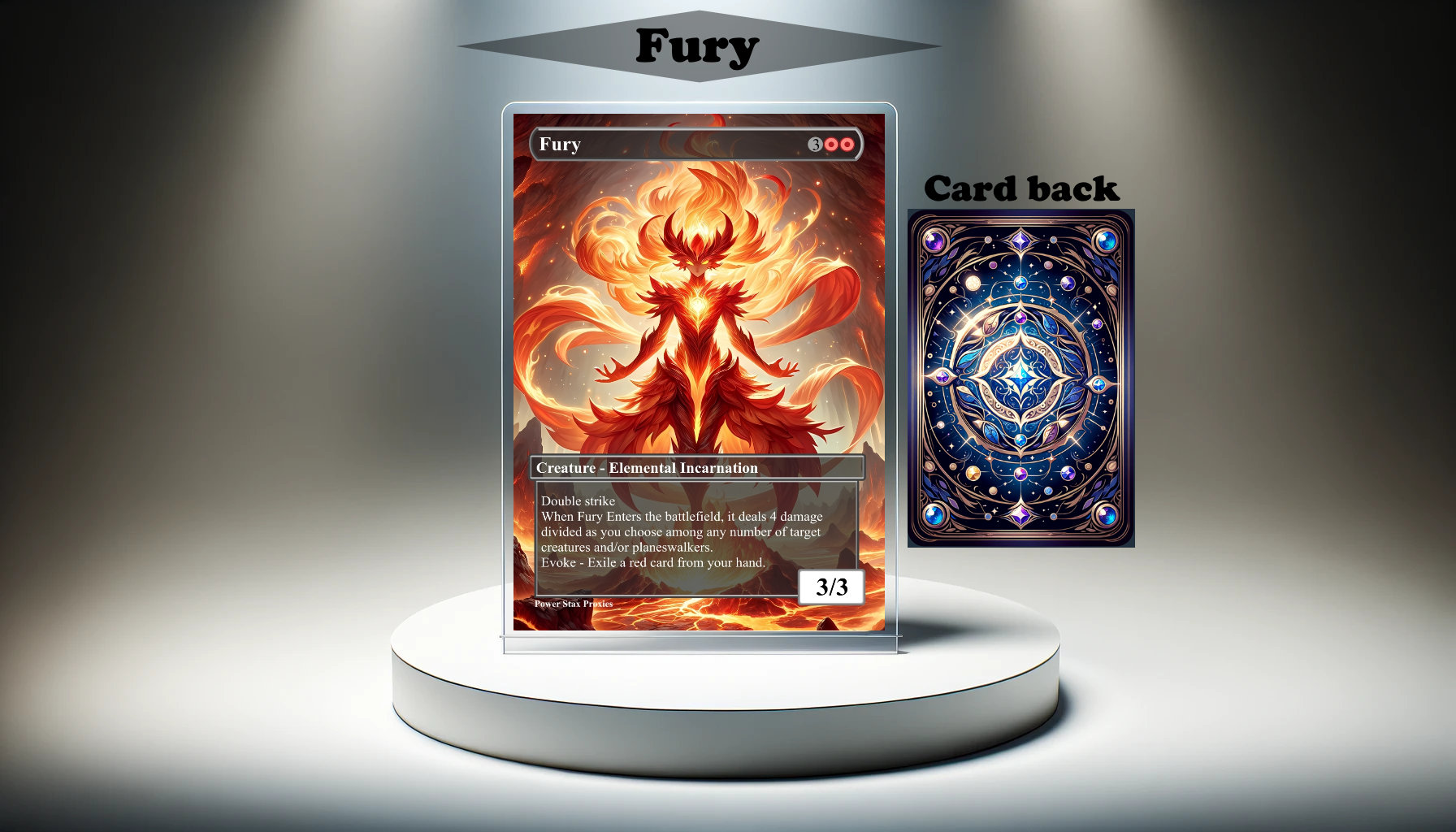 Fury MTG Proxy Custom Card, Full Art EDH - Etsy