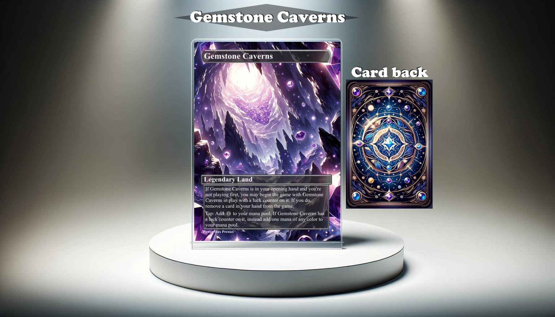 Gemstone Caverns MTG Proxy Custom Card, Full Art EDH - Etsy