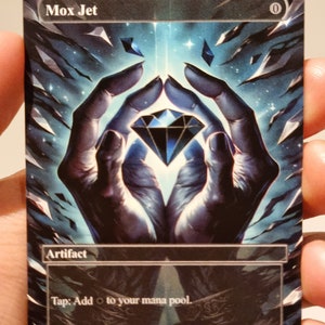 Mox Jet - MTG Proxy Custom Card, Full Art EDH - Etsy