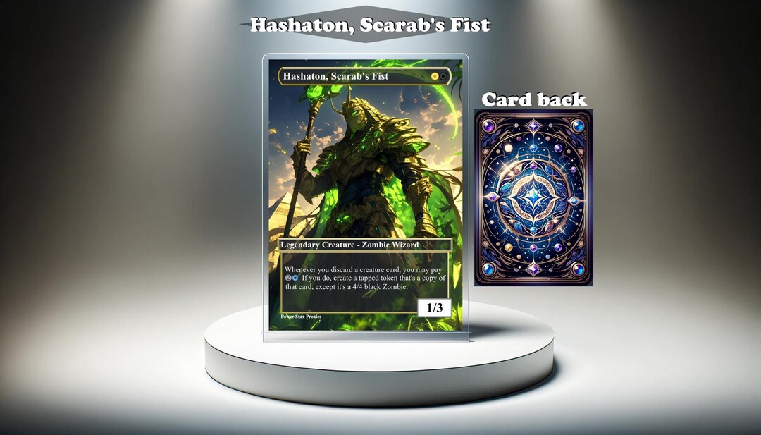 Hashaton, Scarab's Fist - MTG Proxy Custom Card, Full Art EDH - Etsy