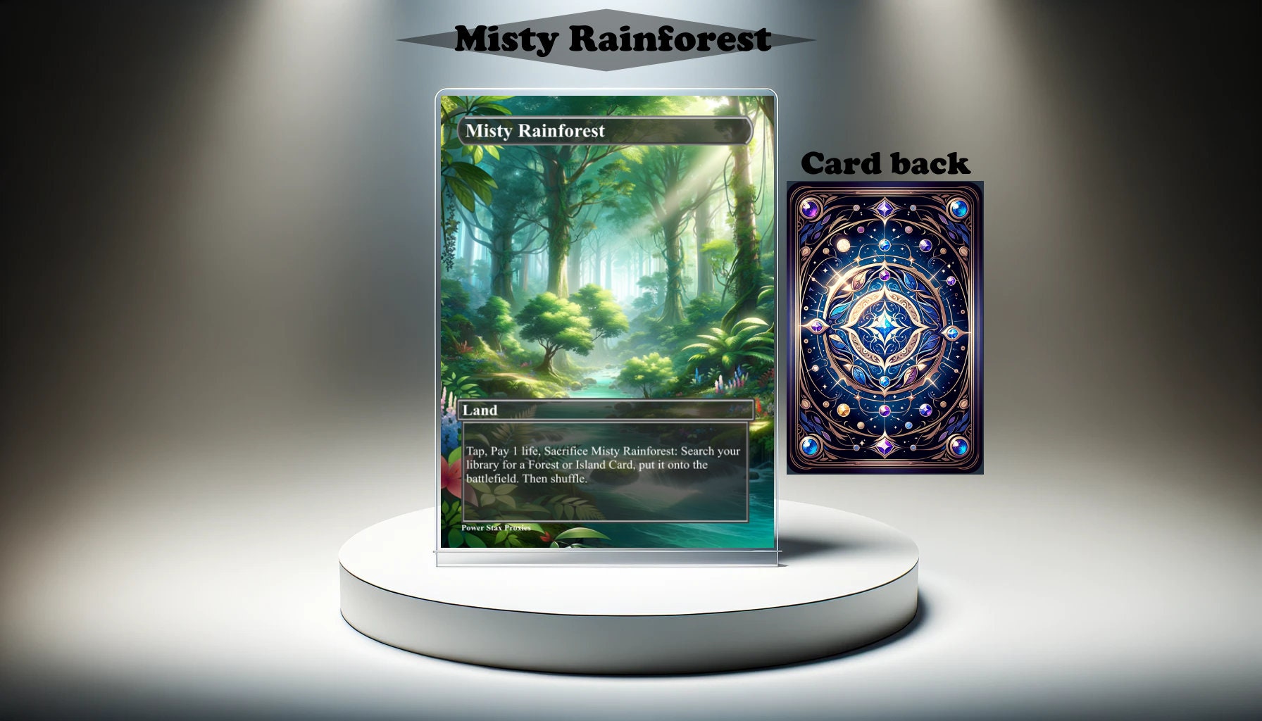 Misty Rainforest MTG Proxy Custom Card, Full Art EDH - Etsy