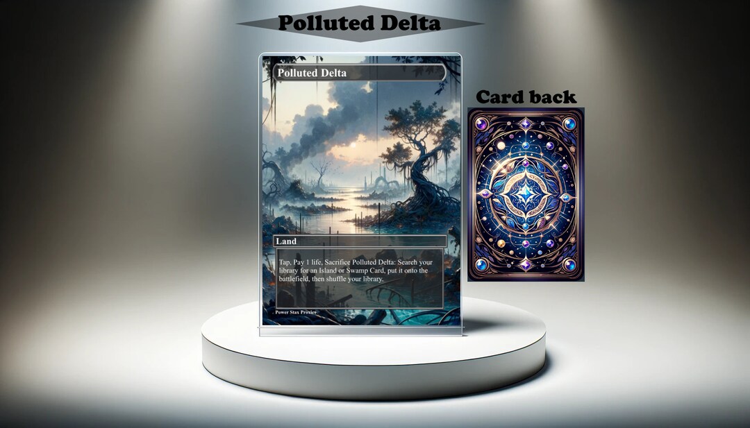 Polluted Delta MTG Proxy Custom Card, Full Art EDH - Etsy