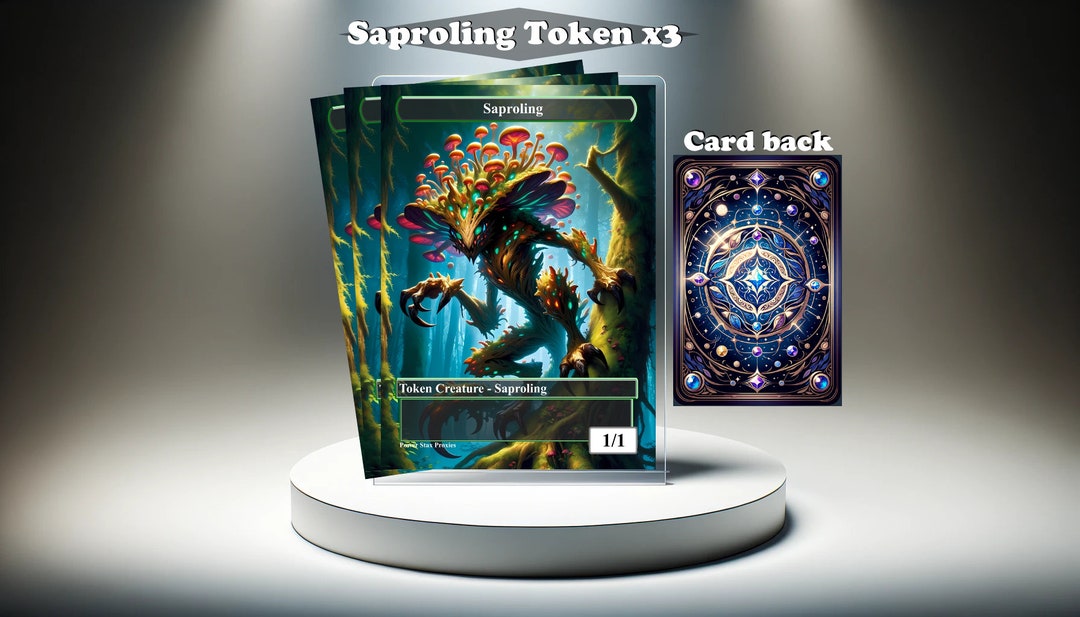 3x Saproling Token - MTG Proxy Custom Card, Full Art EDH - Etsy