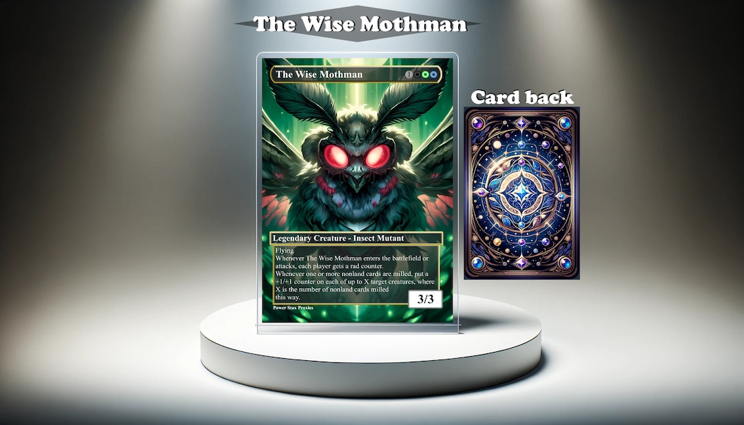 The Wise Mothman - MTG Proxy Custom Card, Full Art EDH - Etsy