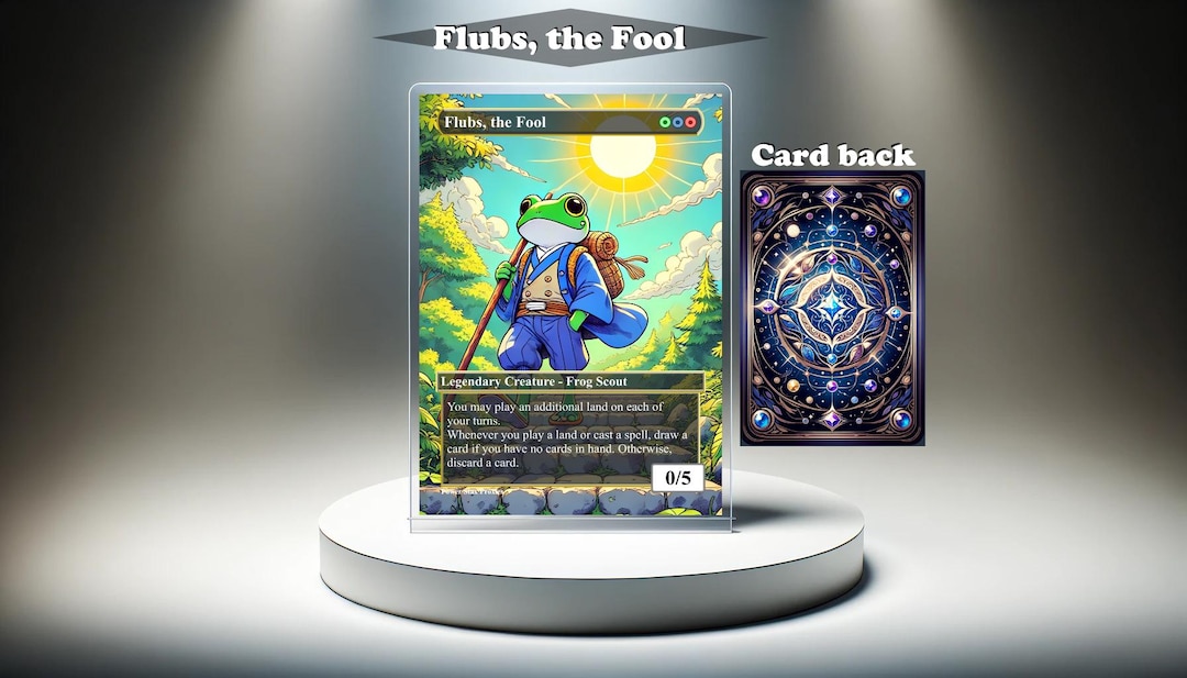 Flubs, the Fool - MTG Proxy Custom Card, Full Art EDH - Etsy