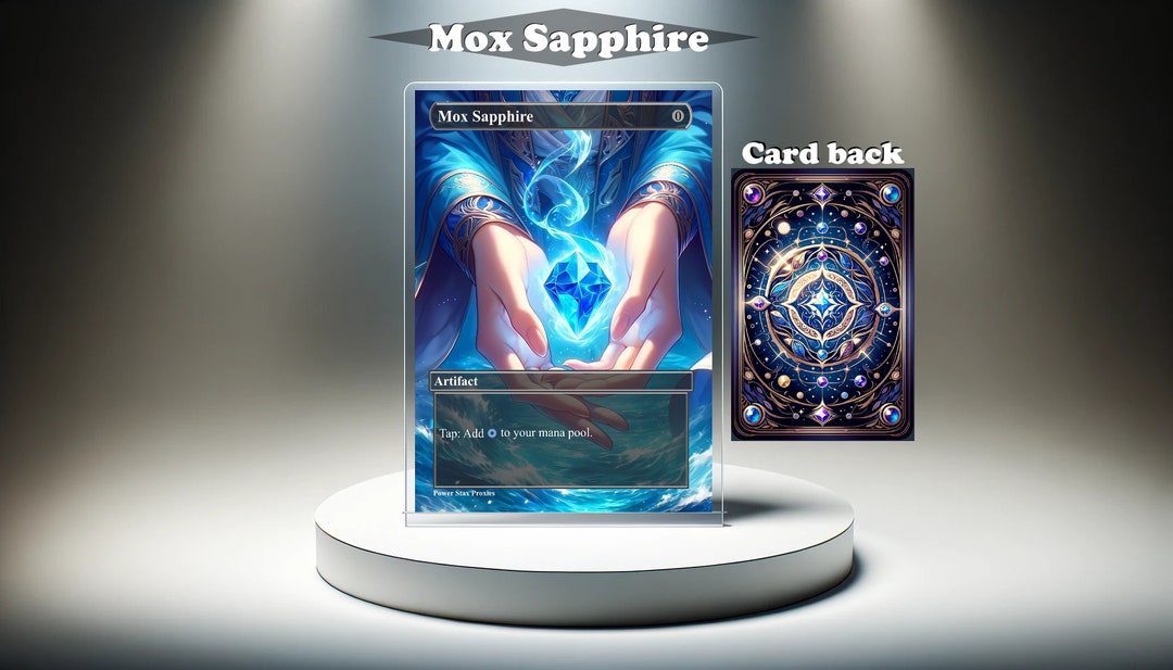 Mox Sapphire - MTG Proxy Custom Card, Full Art EDH - Etsy