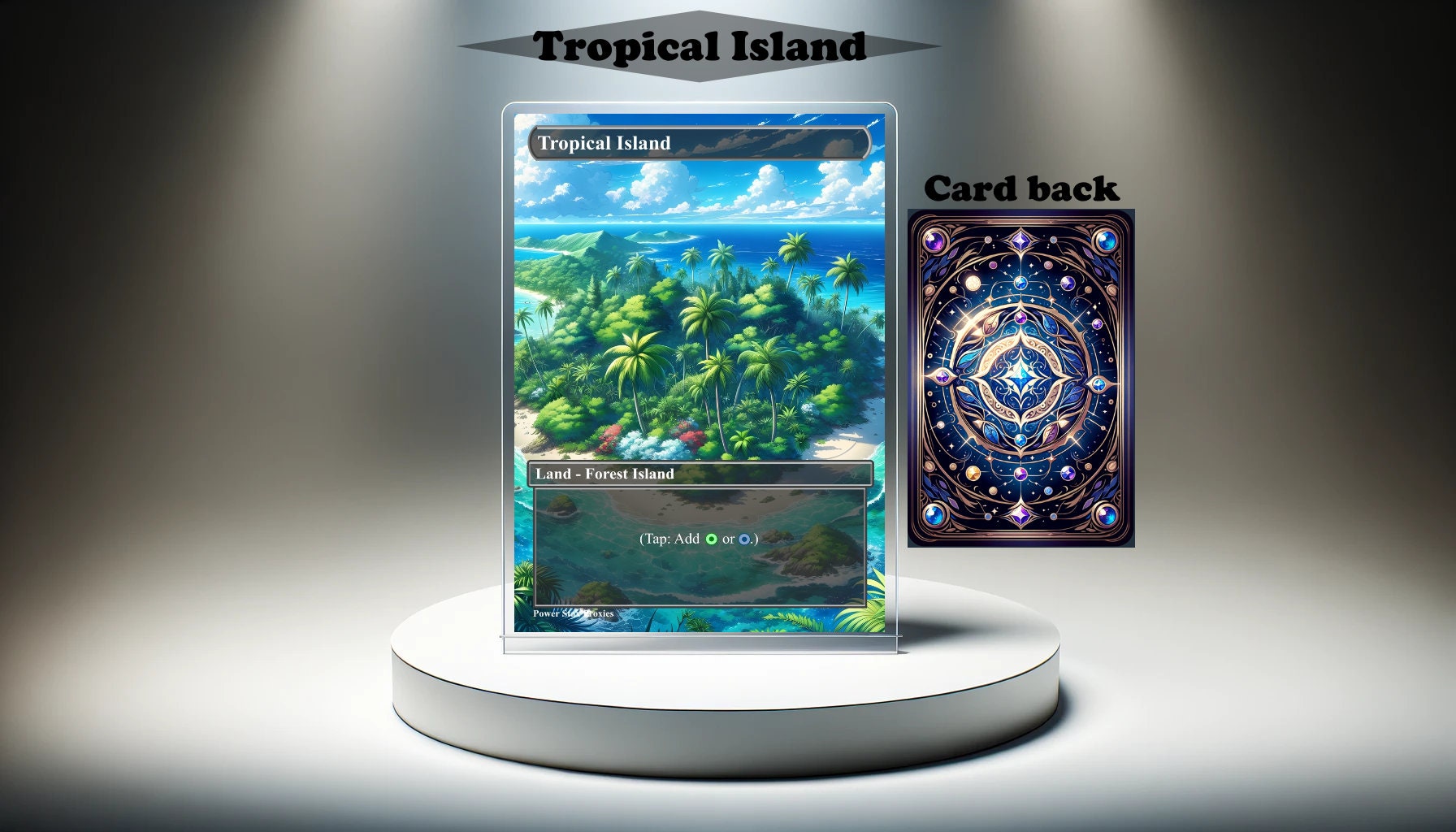 Tropical Island MTG Proxy Custom Card, Full Art EDH - Etsy