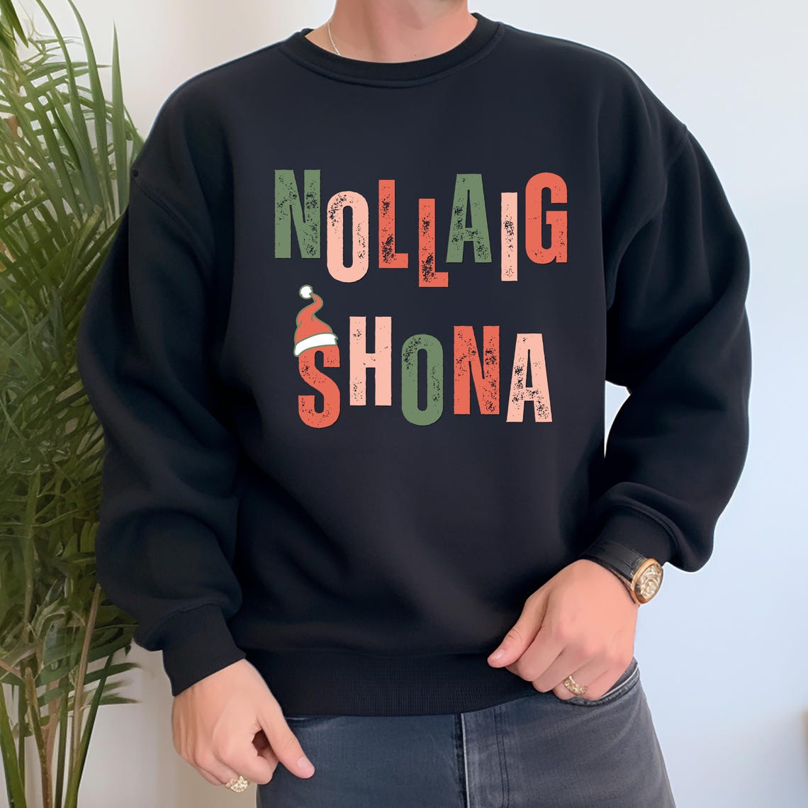 Nollaig Shona Happy Christmas Irish Unisex Heavy Blend Crewneck ...