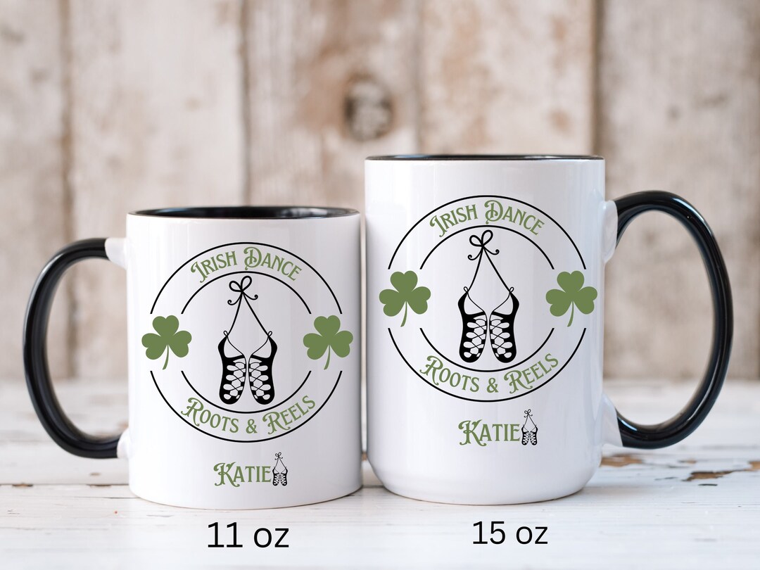 Irish Dance Root & Reels Two-tone Coffee Mugs 15oz,personalized Irish ...