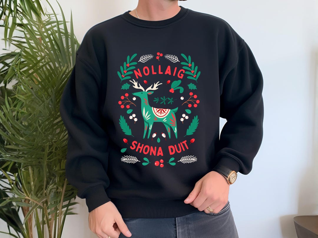 Nollaig Shona Duit Irish Christmas Unisex Heavy Blend Crewneck ...