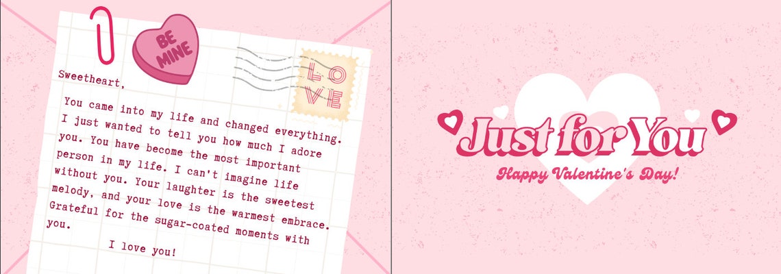 Valentine's Day Love Letter for the Love of Your Life | Printable | 5.8 ...