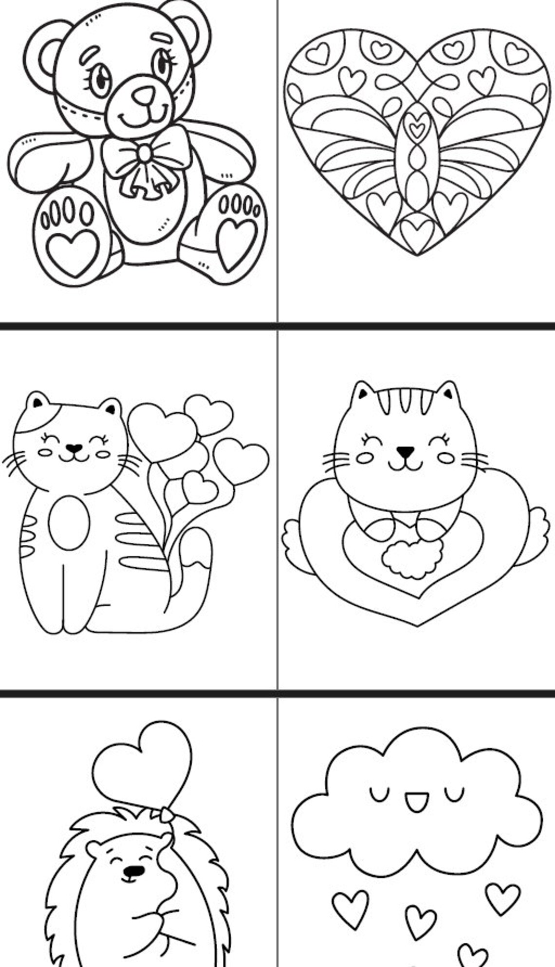 Coloring Book for Kids | Valentine's Day Coloring Book | Worksheet | 20 ...