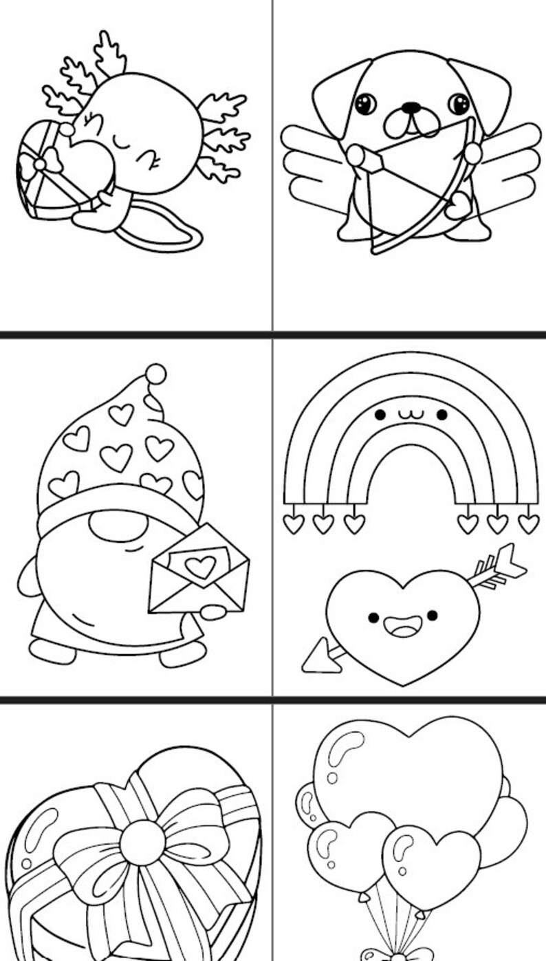 Coloring Book for Kids | Valentine's Day Coloring Book | Worksheet | 20 ...