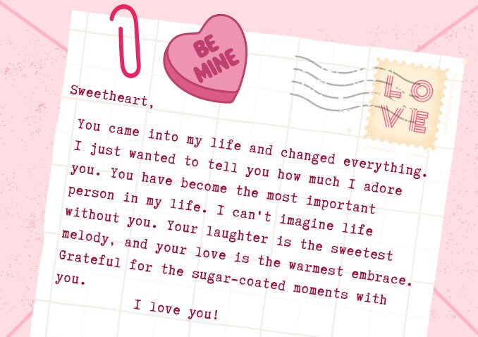 Valentine's Day Love Letter for the Love of Your Life | Printable | 5.8 ...
