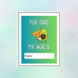 6 Printable Food Valentines Day Cards, Kids Valentines Day Cards, Food ...