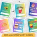 6 Printable Food Valentines Day Cards, Kids Valentines Day Cards, Food ...