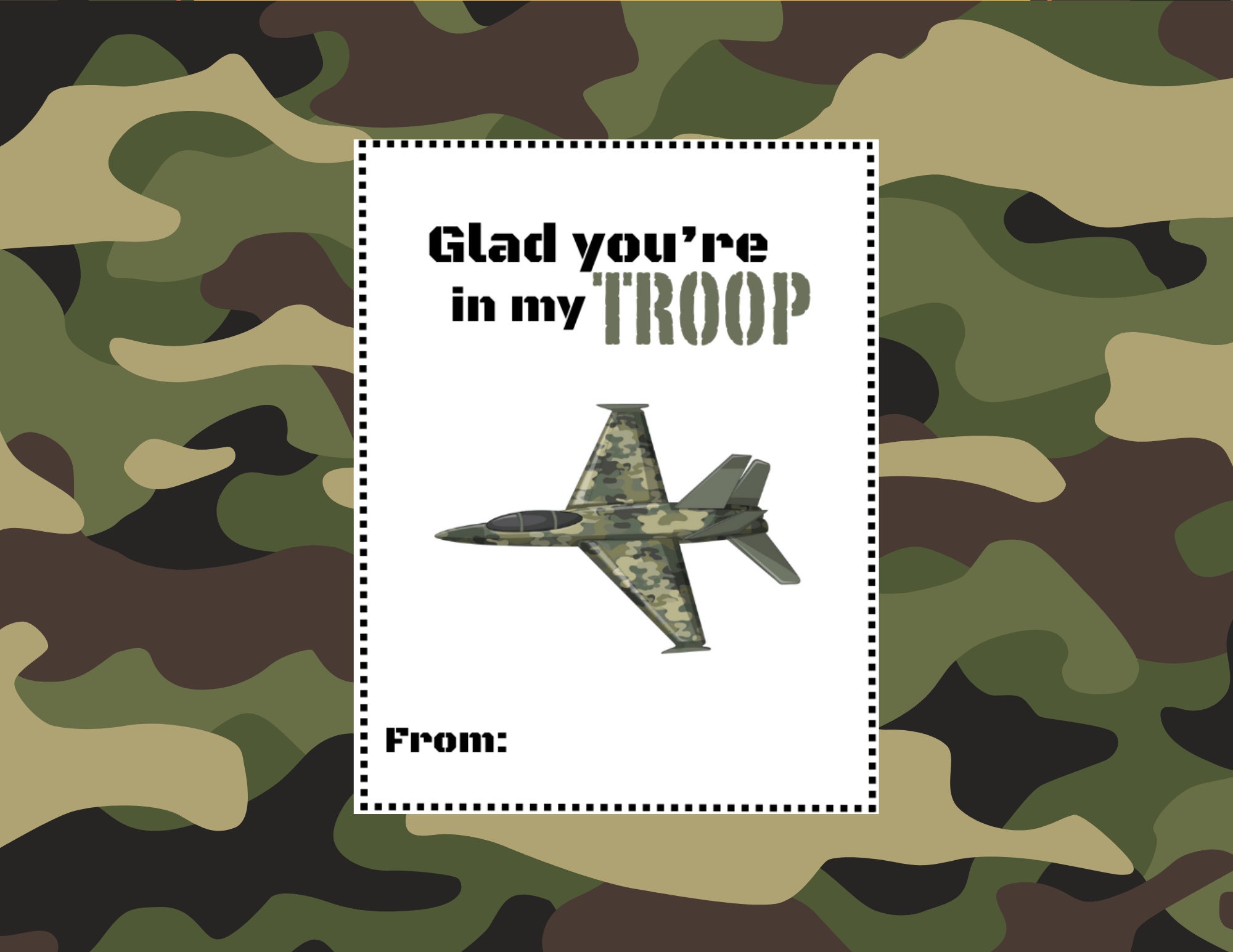 Printable Army Valentines Day Cards, Kids Soldier Valentines Day Cards ...
