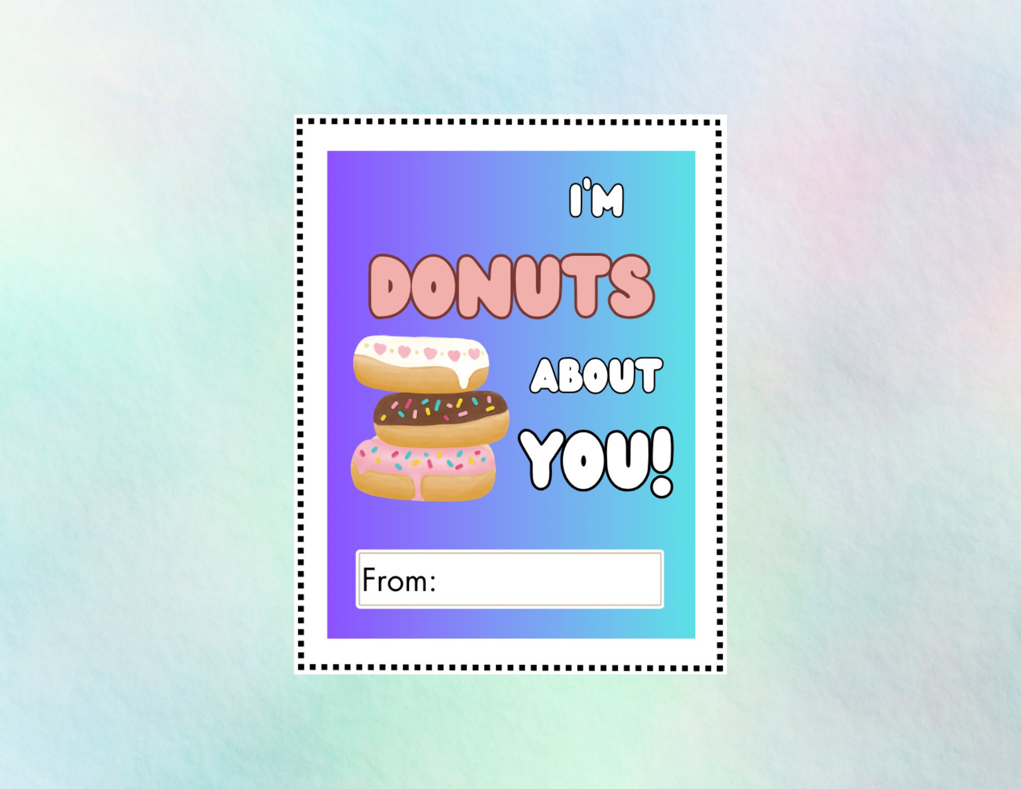6 Printable Food Valentines Day Cards, Kids Valentines Day Cards, Food ...