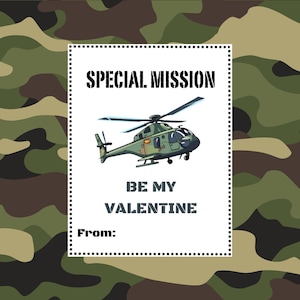 Printable Army Valentines Day Cards, Kids Soldier Valentines Day Cards ...