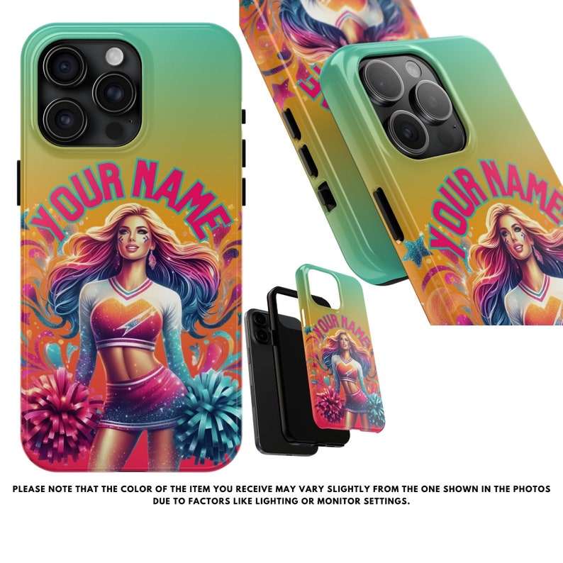 Custom Made Colorful Cheerleader Doll Phone Case, Cheer Gift Idea, for ...