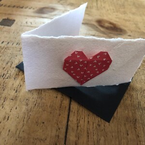 Handmade Origami Heart Mini Notelet - Etsy