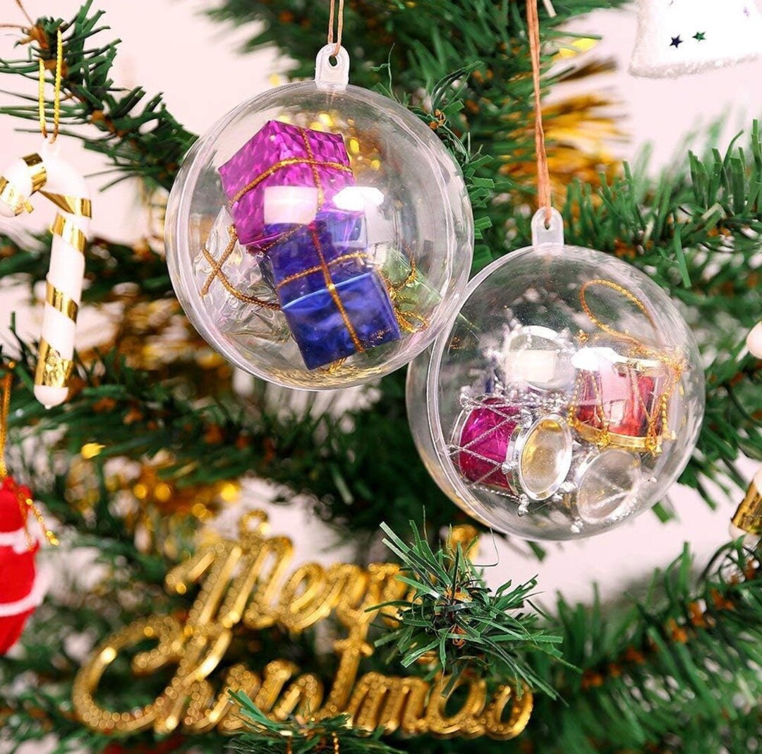 Christmas Bauble Fillable Blank 8cm, DIY Fillable Christmas Bauble ...