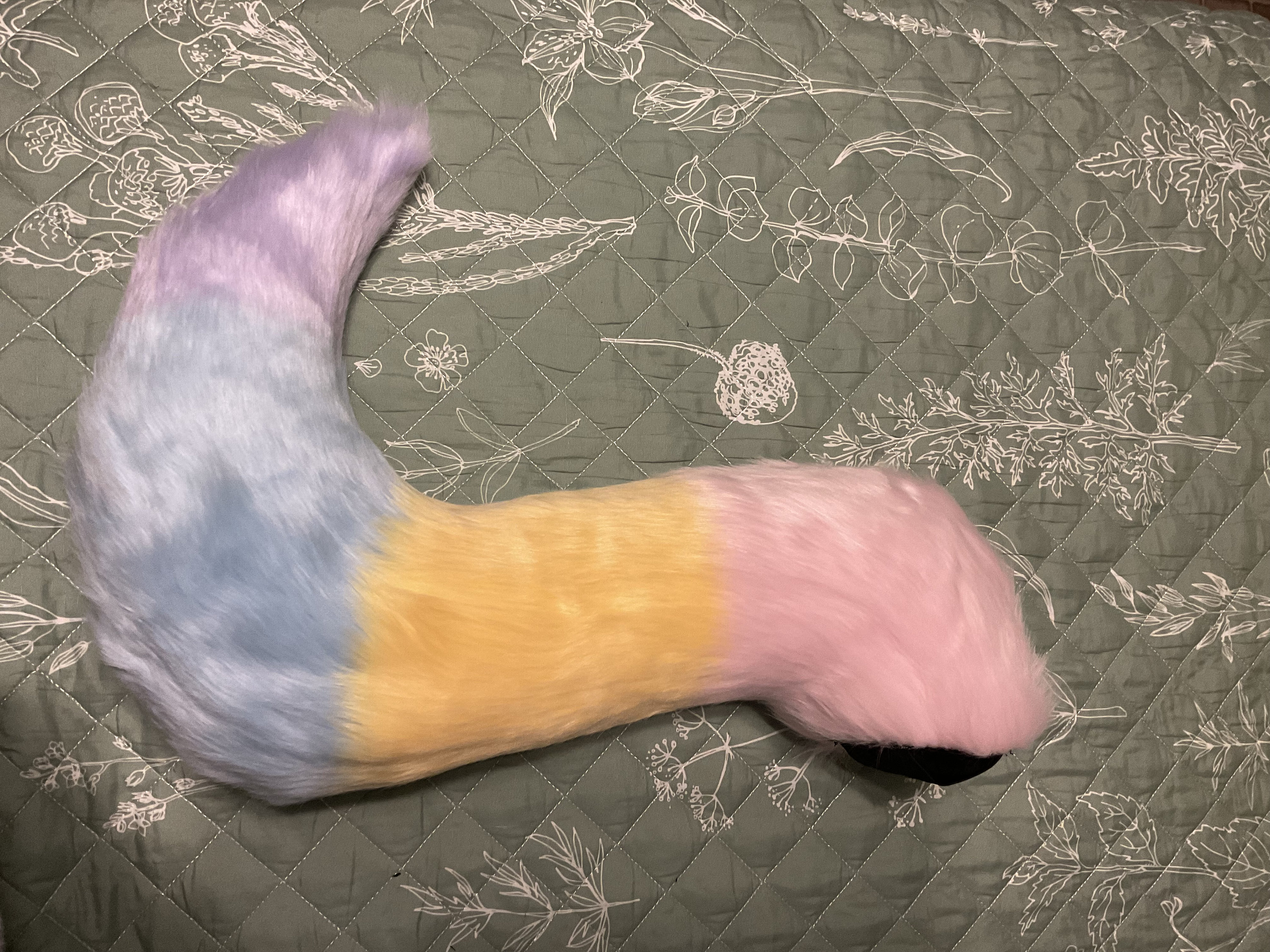 Pastel Rainbow Fursuit Tail - Etsy