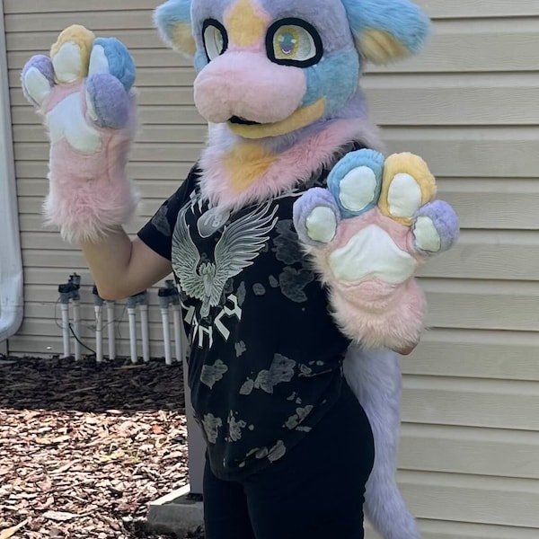 Furry Head and Paws and Tail - Etsy