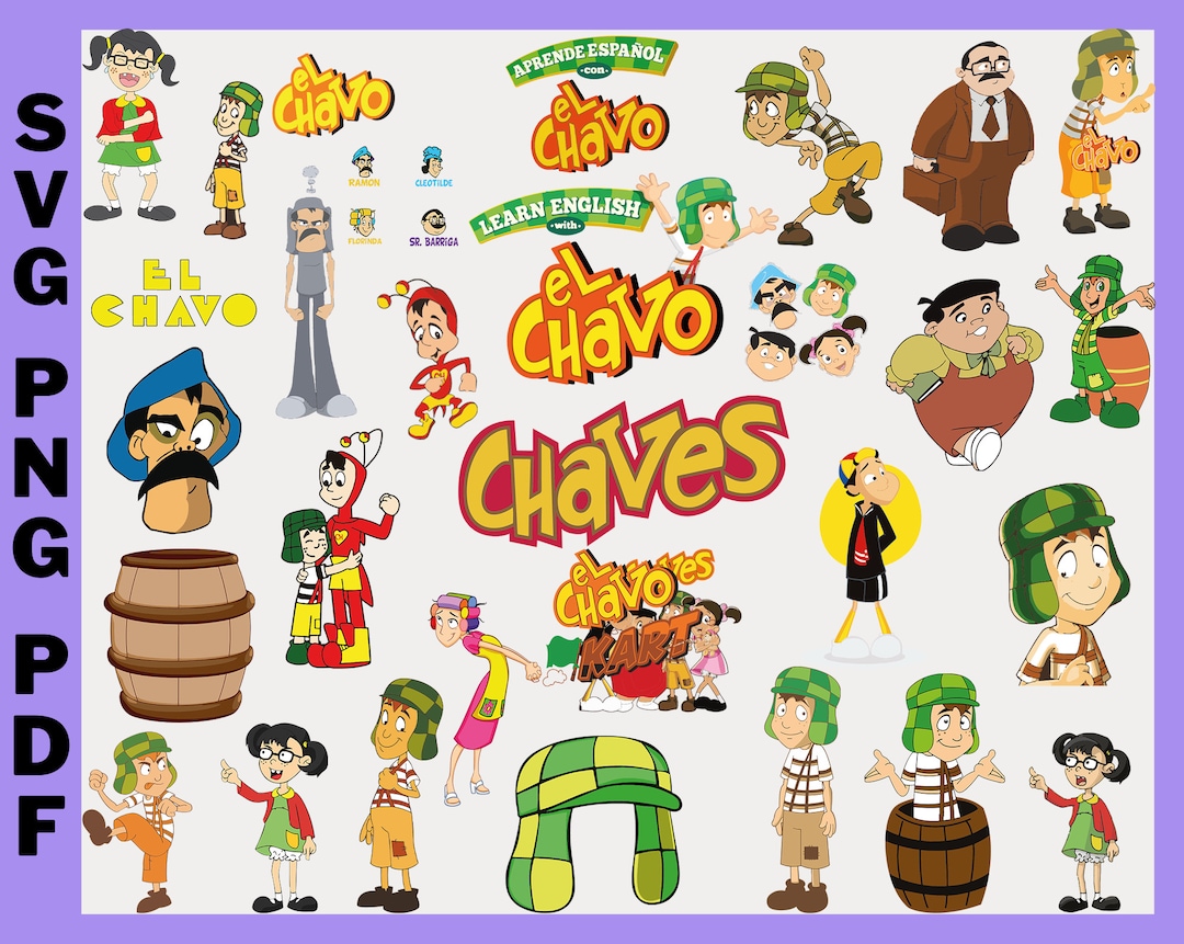 El Chavo Del Ocho Clipart Bundle, Svg Cut Files for Cricut, Silhouette ...