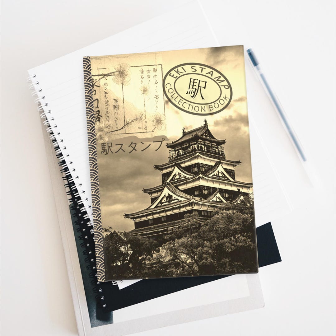 Japanese Temple Eki Railway Stamp Journal, Traveler's Diary for Japan ...