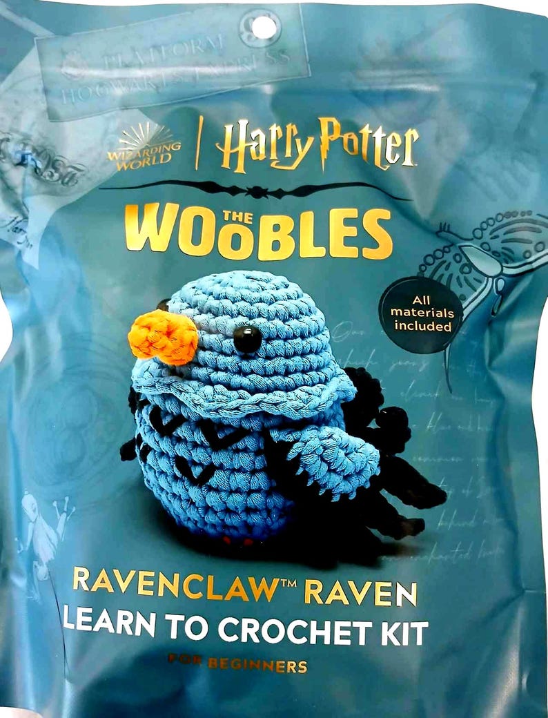 The Woobles Harry Potter RAVENCLAW RAVEN Learn to Crochet Kit for ...
