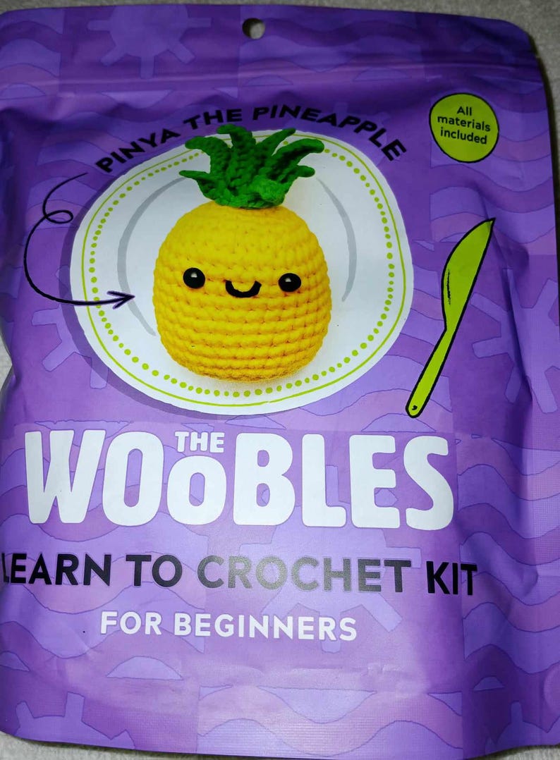 The Woobles Pinya the Pineapple Learn to Crochet Kit for Beginners - Etsy