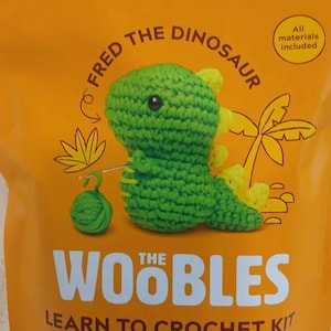 The Woobles Fred the Dinosaur Learn to Crochet Kit for Beginners - Etsy