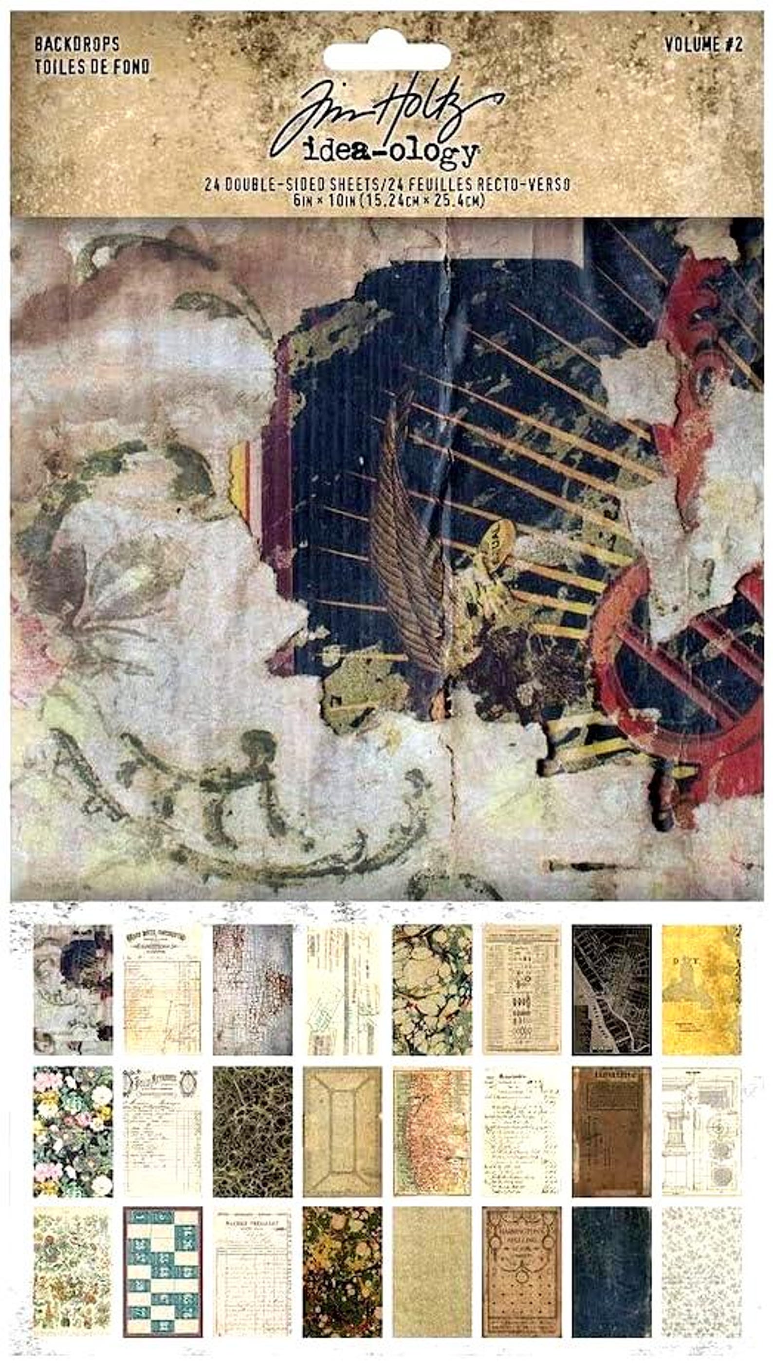 Tim Holtz Idea-ology BACKDROPS #2 #TH94118 24 Double Sided Sheets - Etsy