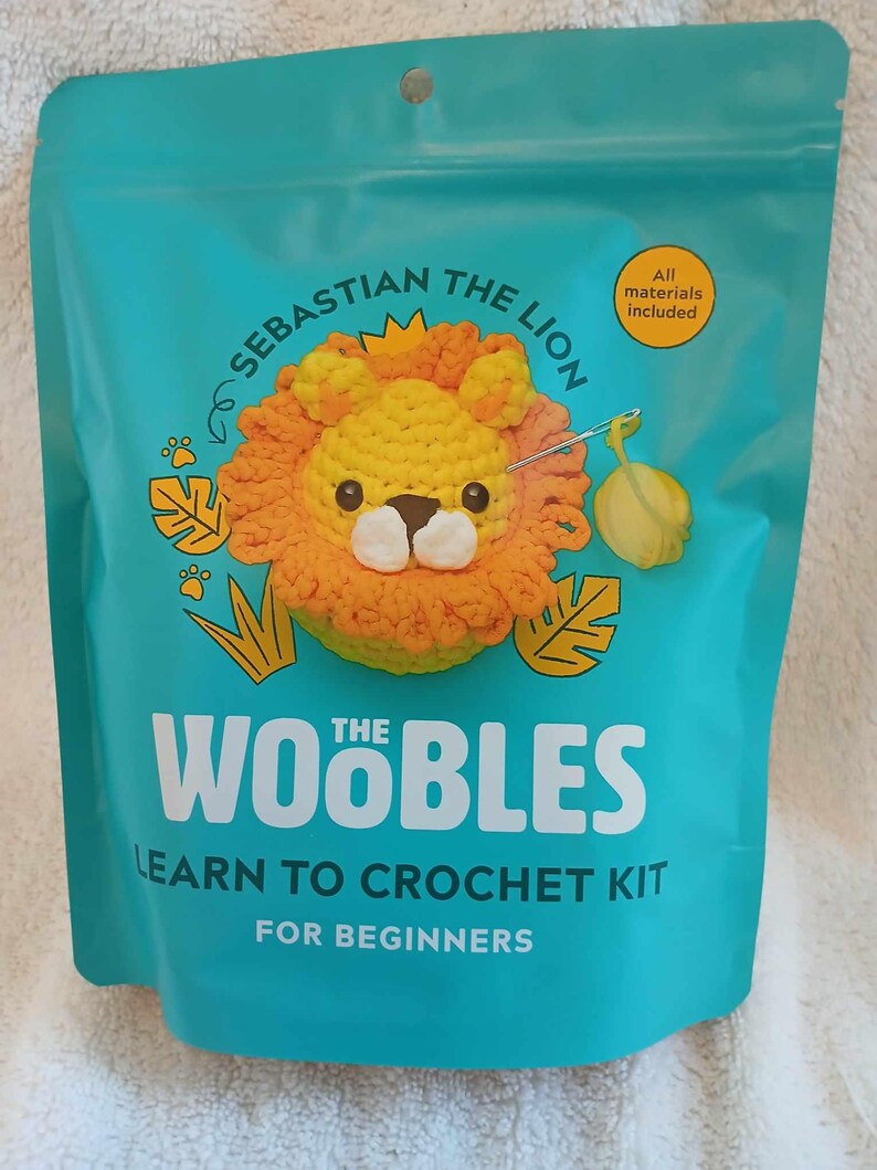 The Woobles Sebastian the Lion Learn to Crochet Kit for Beginners - Etsy