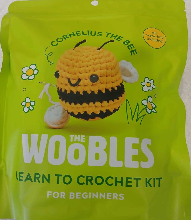 The Woobles Cornelius the Bee Learn to Crochet Kit for Beginners - Etsy